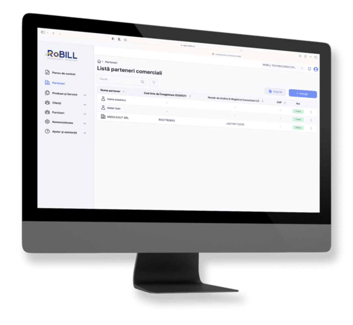 Managementul clienților și al partenerilor | Robill